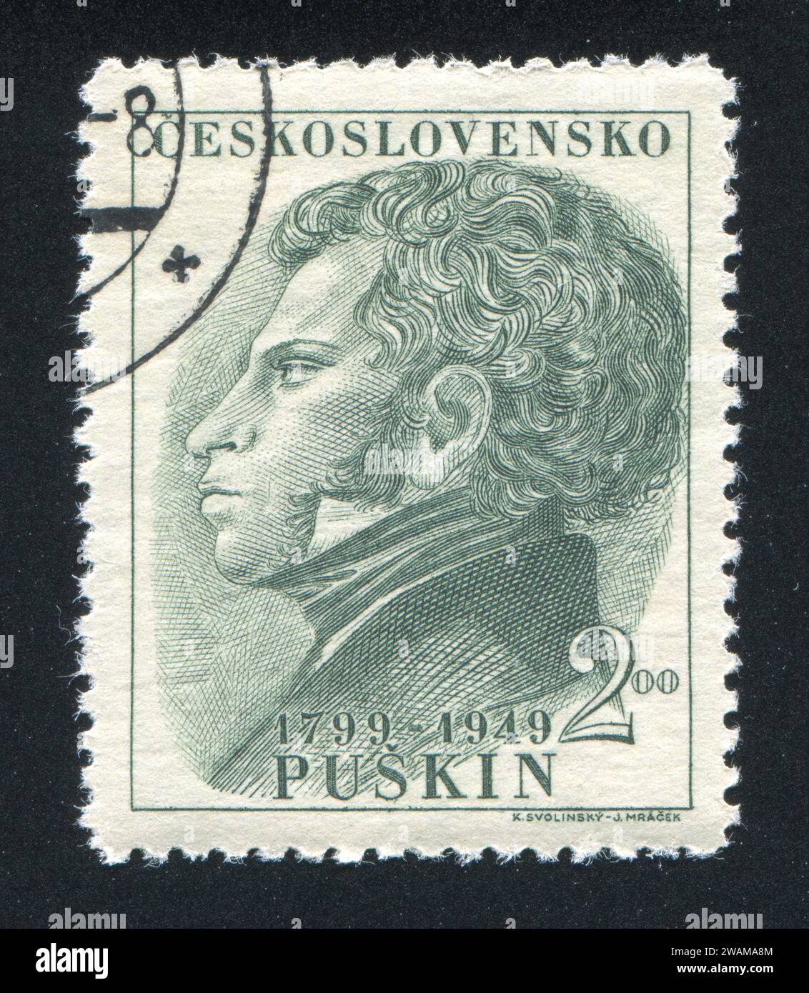 CZECHOSLOVAKIA - CIRCA 1949: stamp printed by Czechoslovakia, shows ...