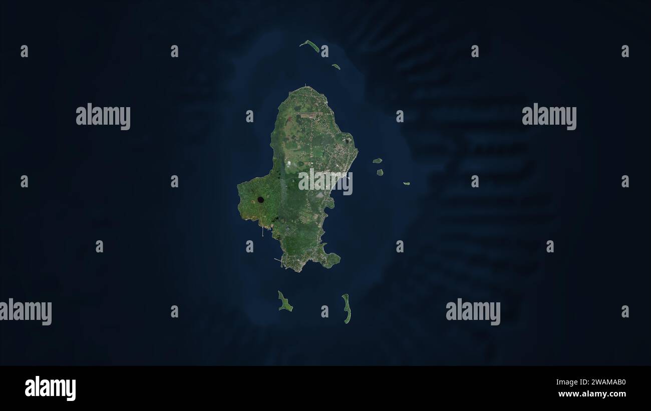 Wallis Island highlighted on a low resolution satellite map Stock Photo ...