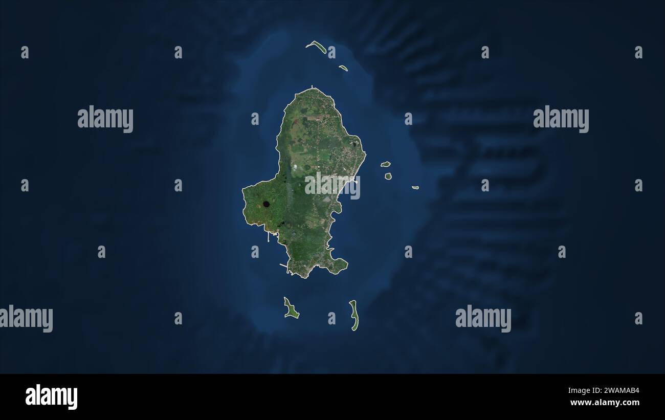 Wallis Island outlined on a low resolution satellite map Stock Photo ...