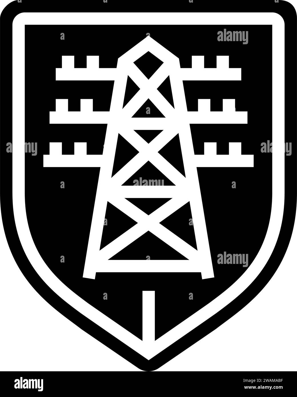 security electric grid glyph icon vector illustration Stock Vector ...