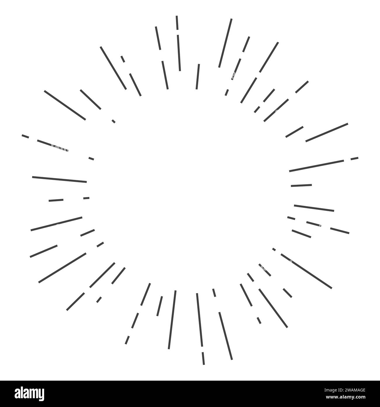 Vintage hand drawn sunburst design template isolated on white ...