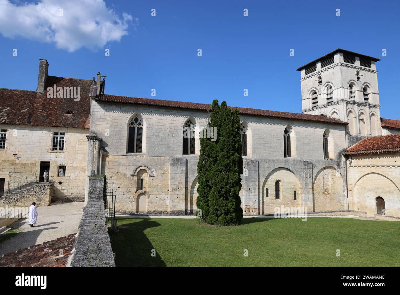 The Romanesque-style Notre-Dame de Chancelade Abbey and its abbey ...