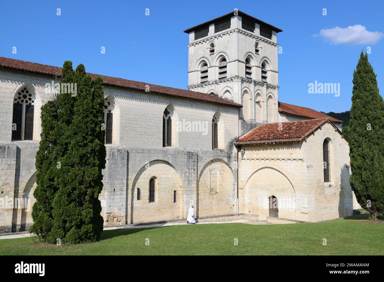 The Romanesque-style Notre-Dame de Chancelade Abbey and its abbey ...