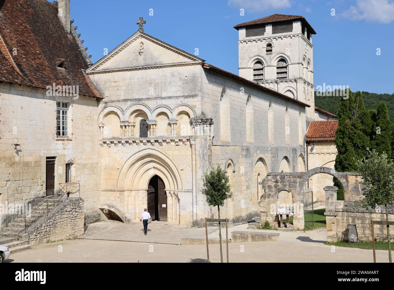 The Romanesque-style Notre-Dame de Chancelade Abbey and its abbey ...