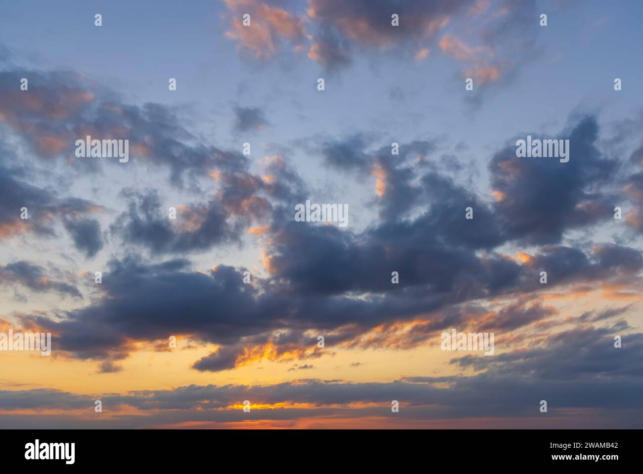 Beautiful sky with cloud before sunset Stock Photo - Alamy
