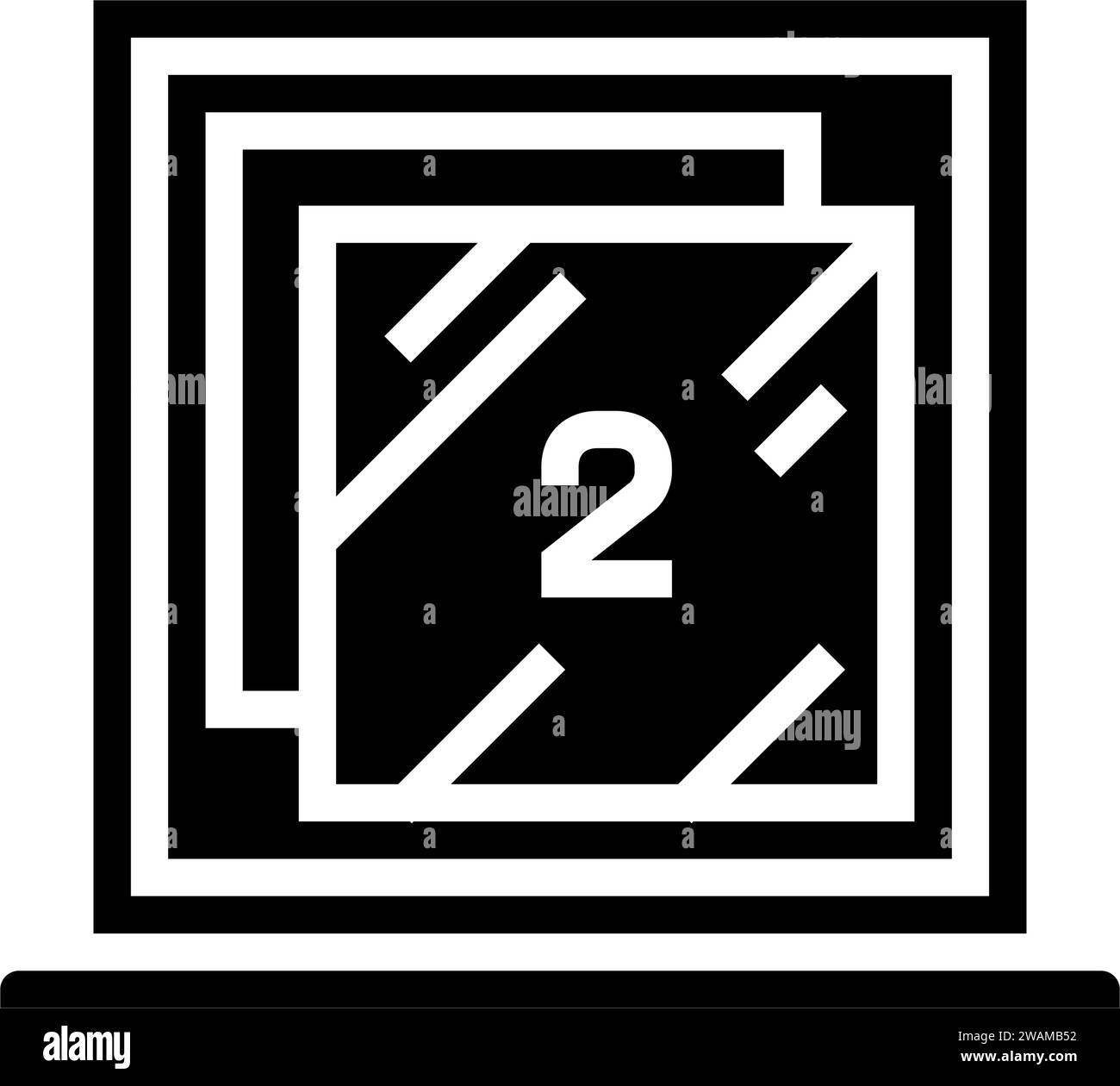 double pane windows energy conservation glyph icon vector illustration ...