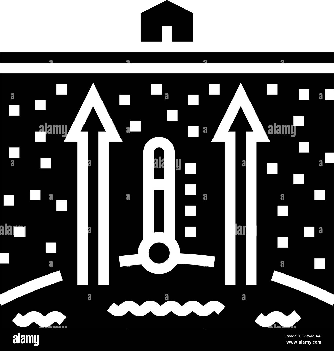 heating geothermal energy glyph icon vector illustration Stock Vector ...