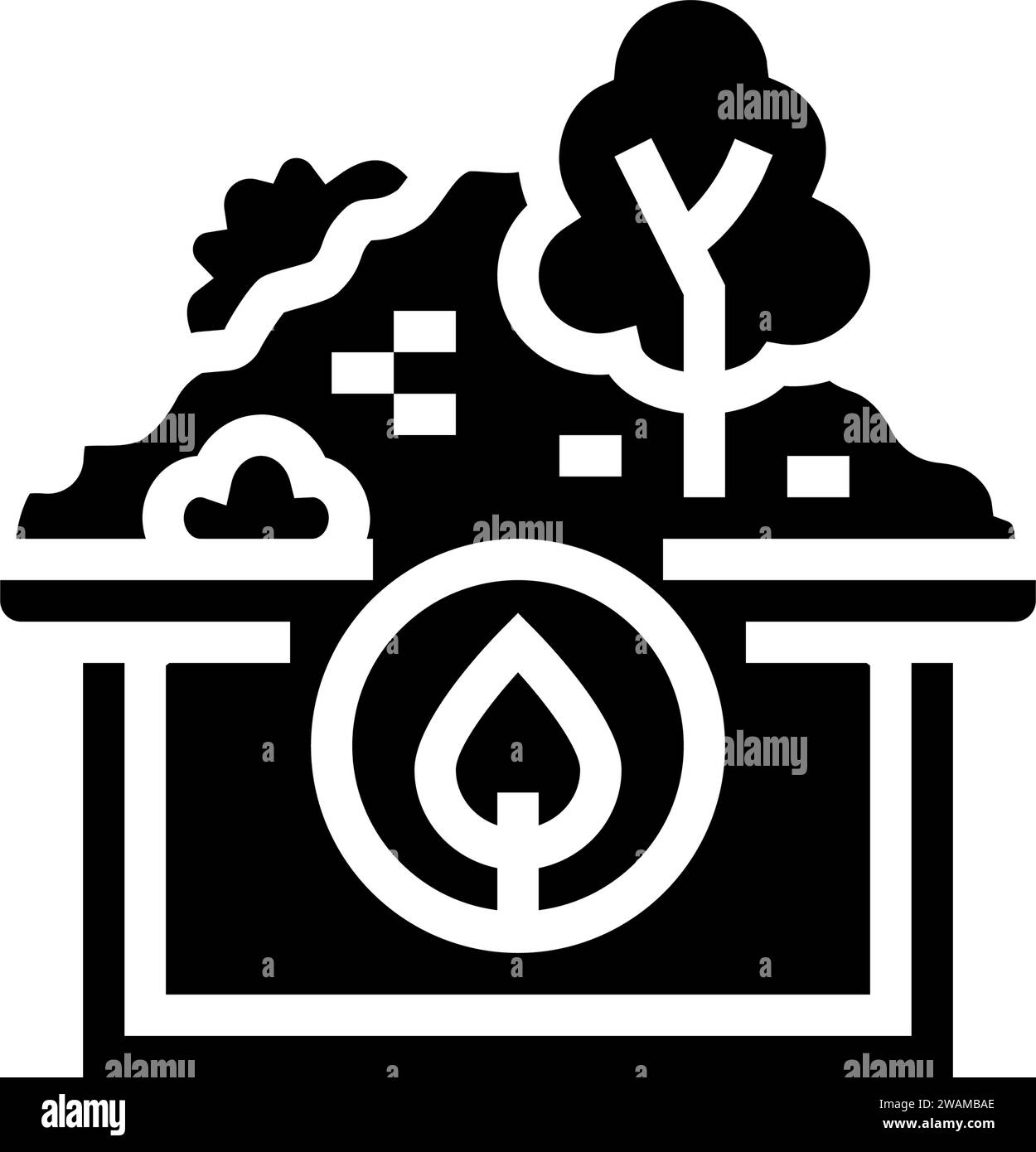 roof green building glyph icon vector illustration Stock Vector Image ...