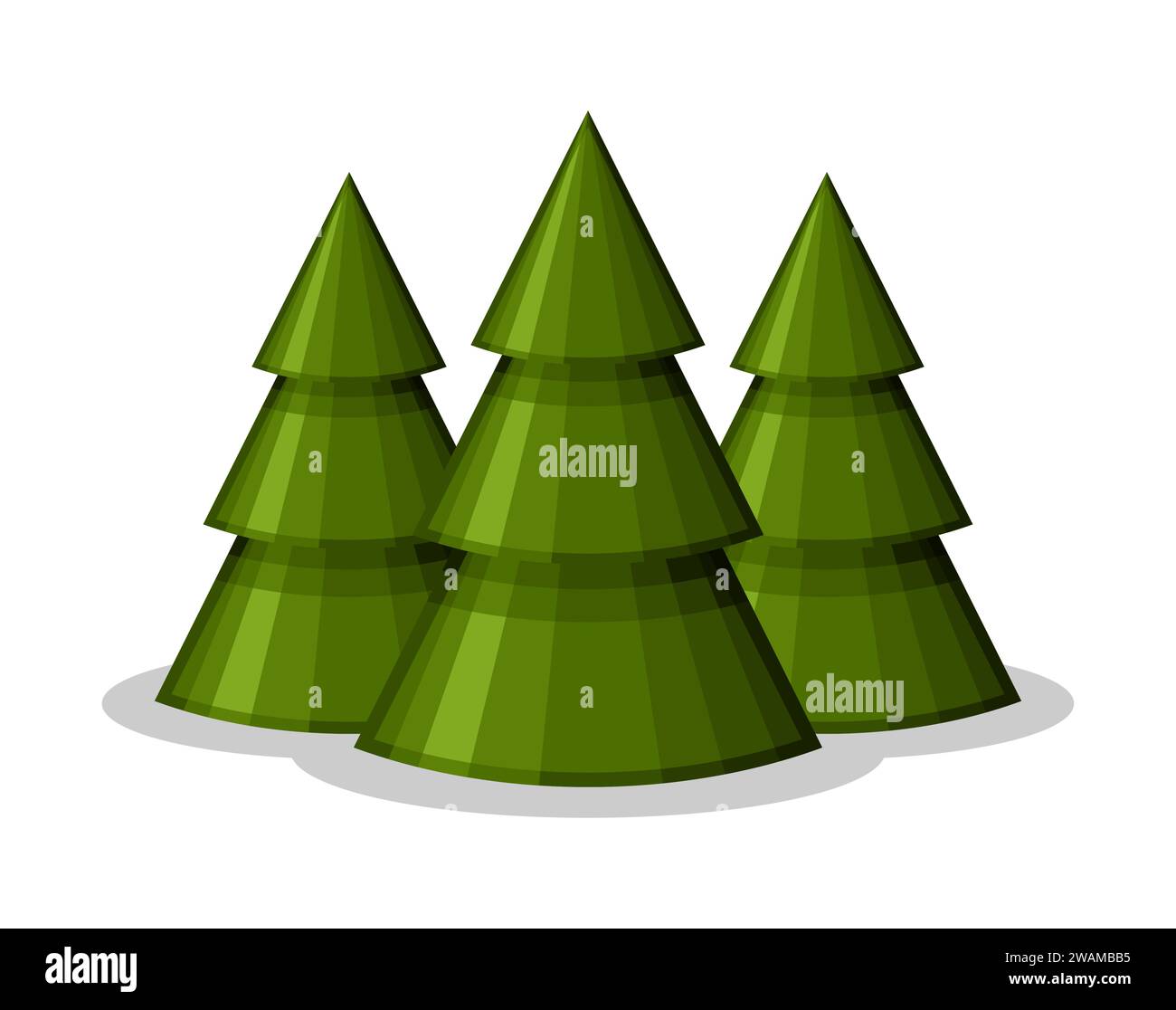 Render green christmas tree on Stock Vector Images - Alamy