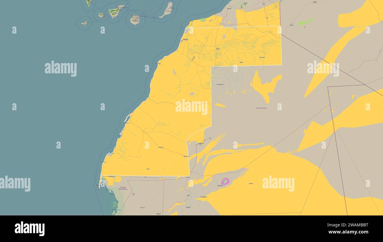 Western sahara map zoom border hi-res stock photography and images - Alamy