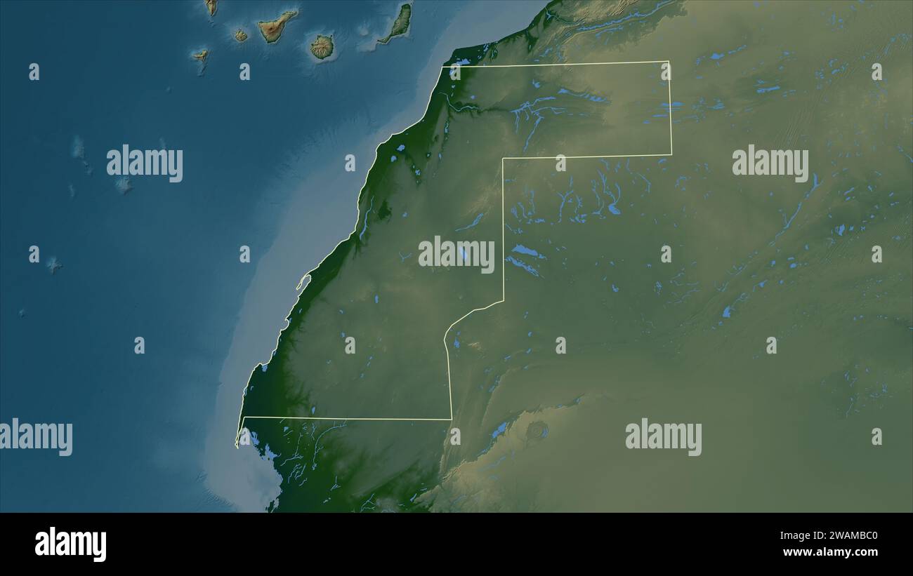 Western sahara map zoom border hi-res stock photography and images - Alamy