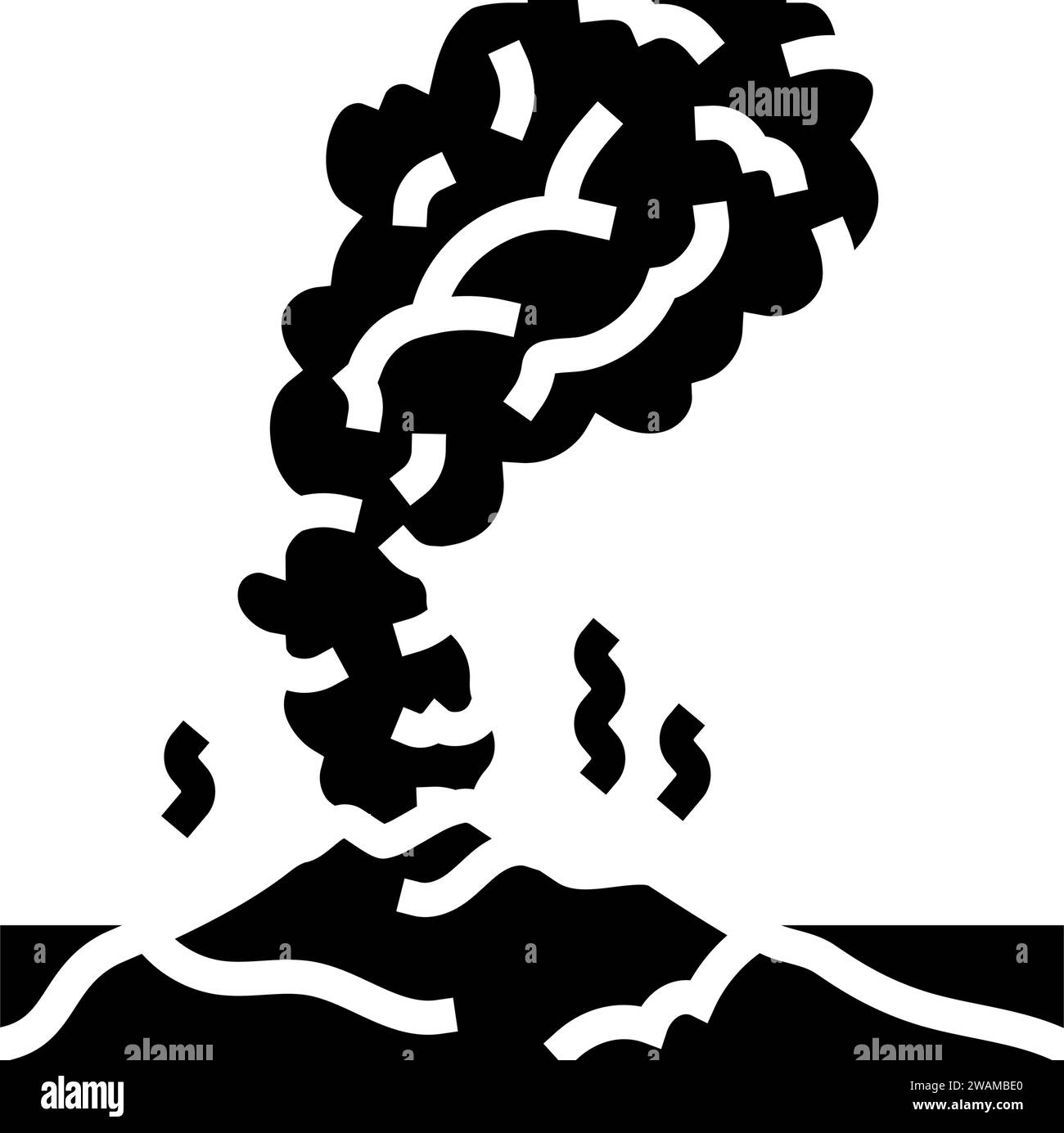 steam geothermal energy glyph icon vector illustration Stock Vector ...