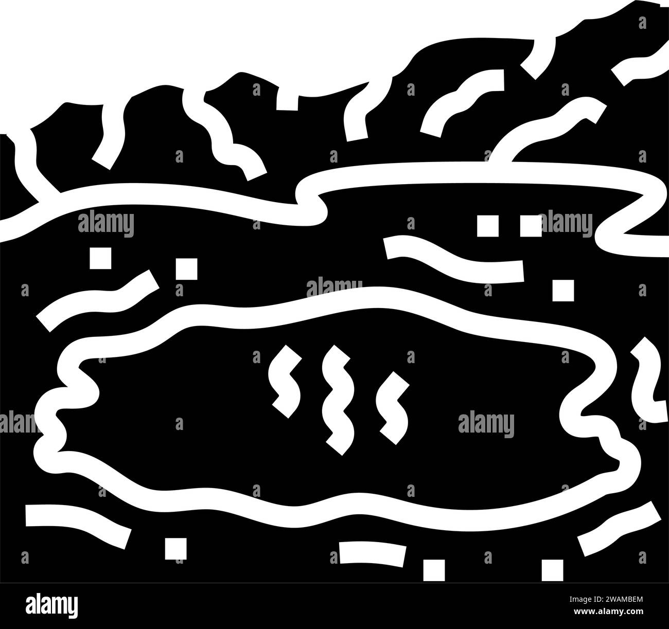 hot spring geothermal energy glyph icon vector illustration Stock ...