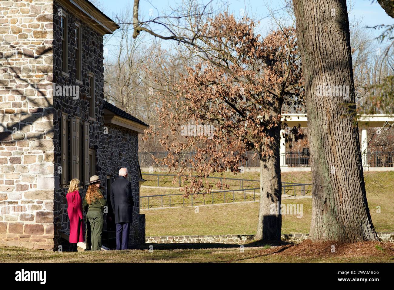 President Joe Biden and first lady Jill Biden talk with National park ...