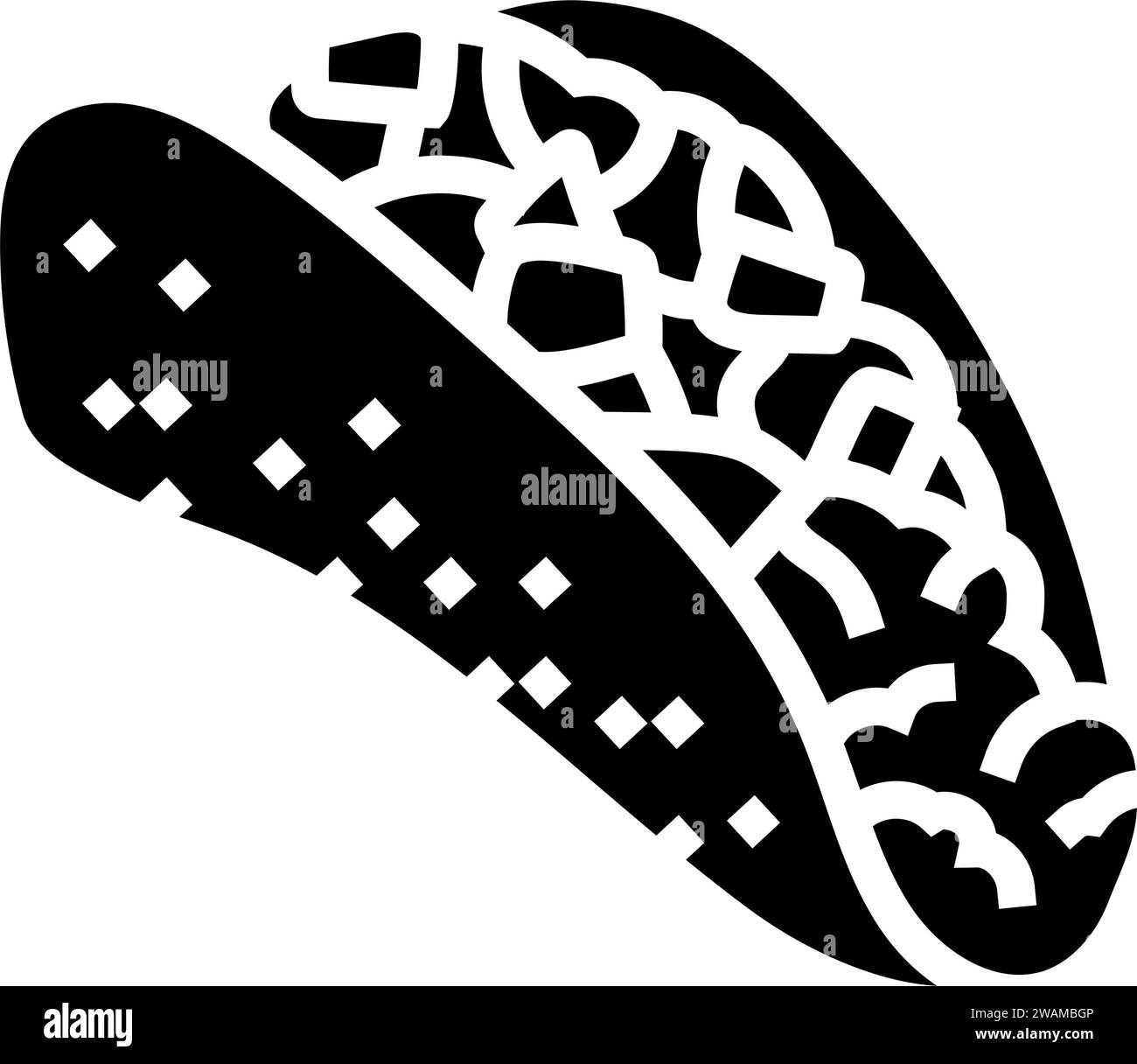 tacos mexican cuisine glyph icon vector illustration Stock Vector Image ...