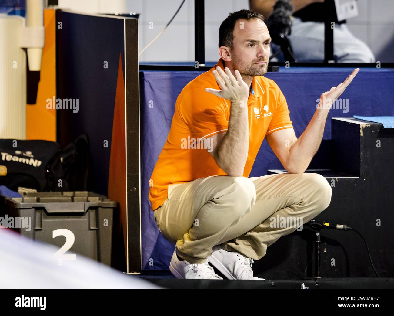 EINDHOVEN - Coach Evangelos Doudesis of the Netherlands during the ...