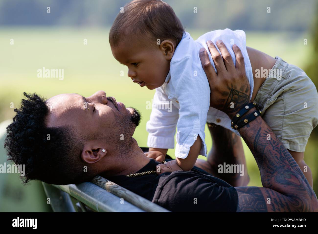 African father kid son spend hi-res stock photography and images - Alamy