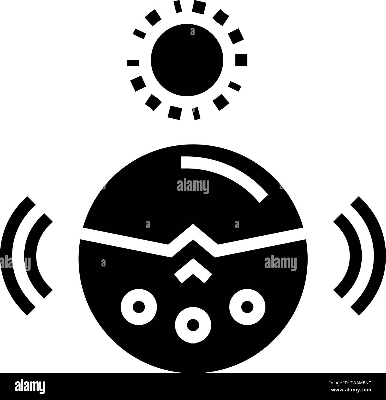 daylight sensor lighting control glyph icon vector illustration Stock ...