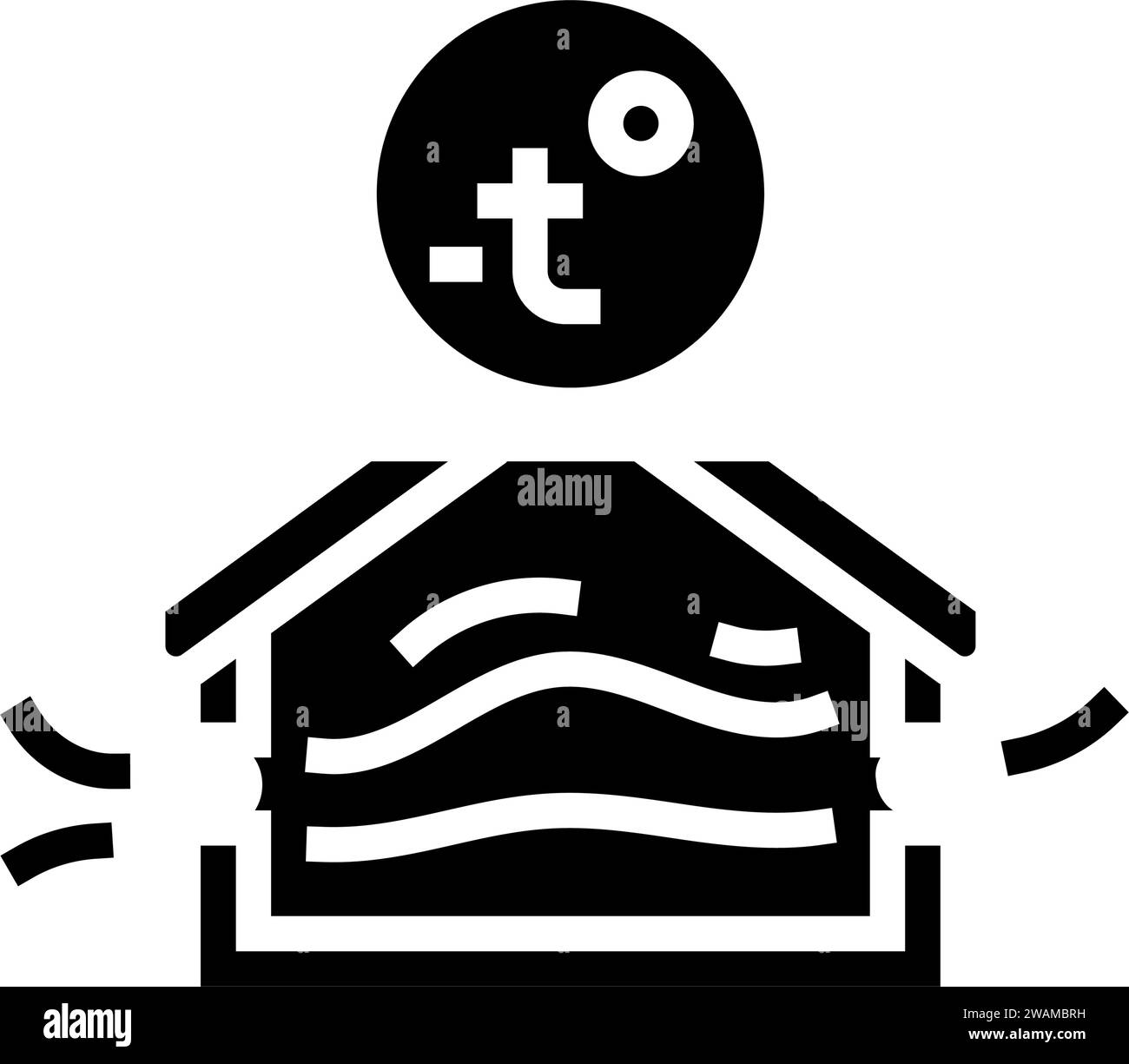 passive cooling green building glyph icon vector illustration Stock ...