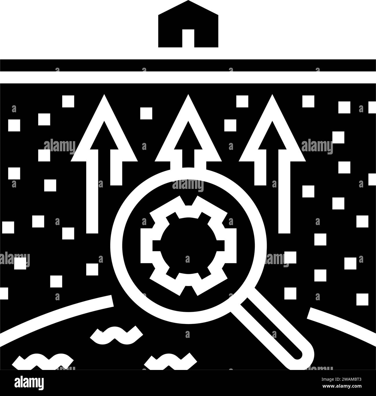 energy exploration geothermal glyph icon vector illustration Stock ...
