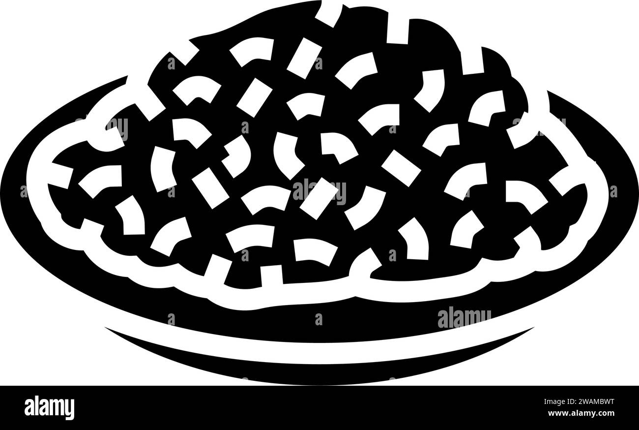 rice mexican cuisine glyph icon vector illustration Stock Vector Image ...
