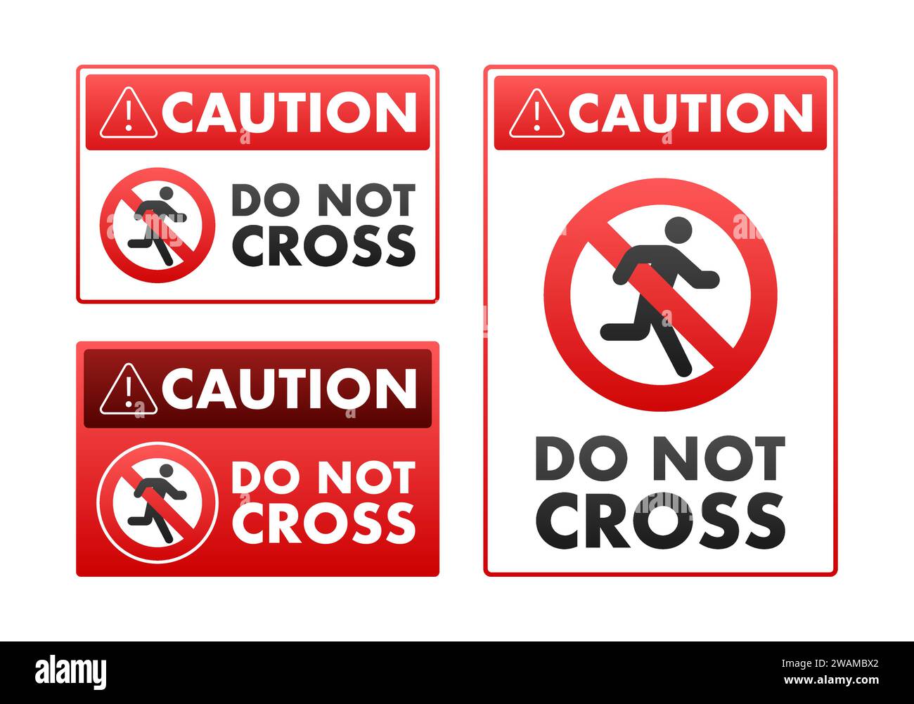 No entry sign on barrier Stock Vector Images - Alamy