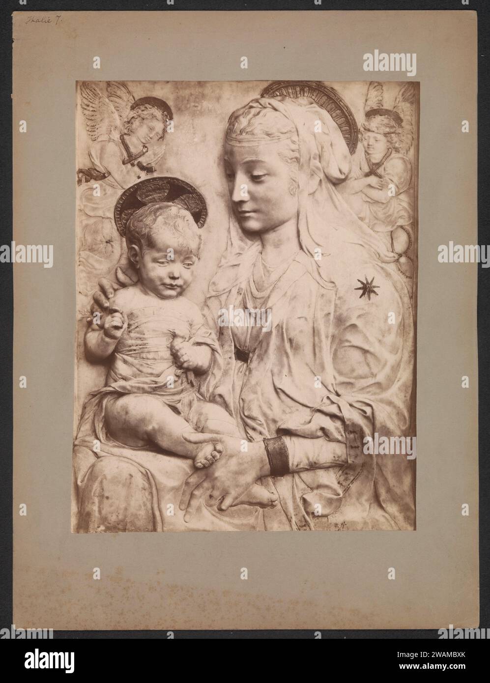 Relief of Mary with Christ as child, Anonymous, 1850 - 1900 photograph ...
