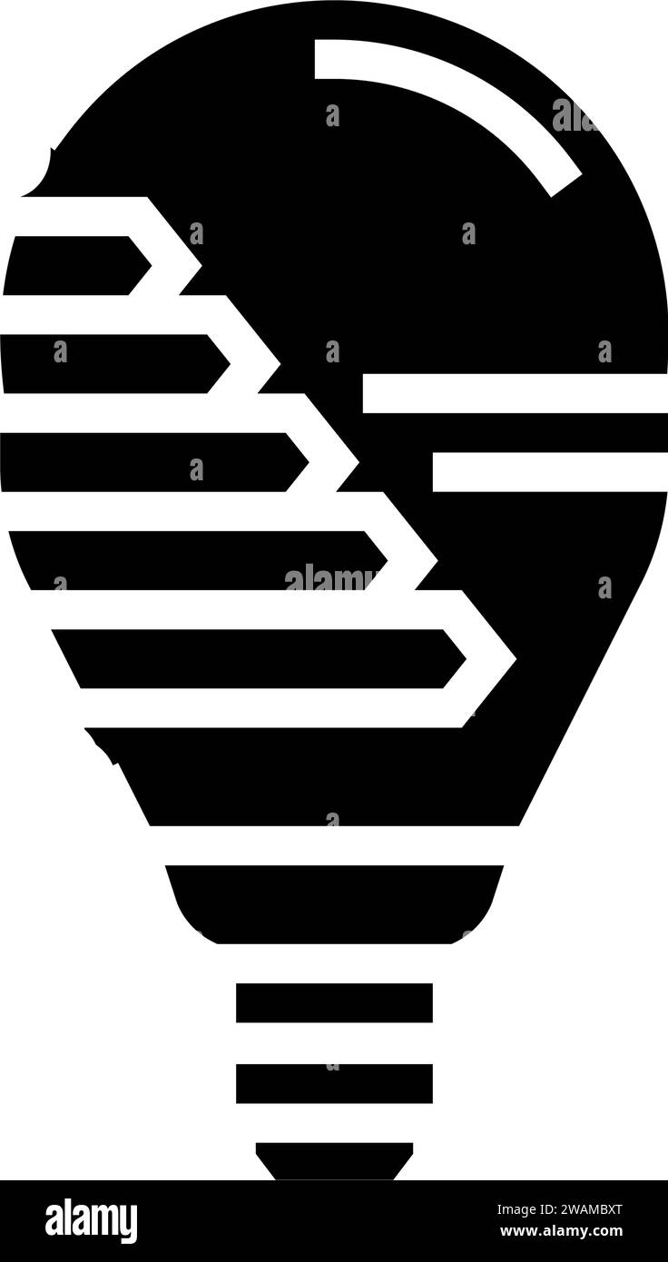 energy efficient lighting green building glyph icon vector illustration ...