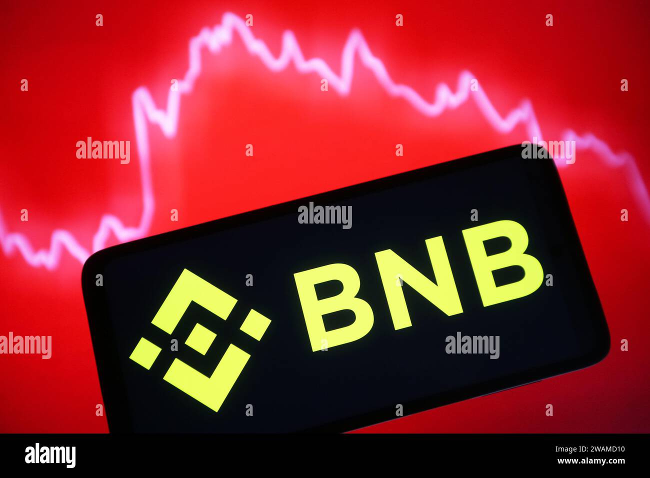 In this photo illustration, BNB (Binance Coin) logo is seen on a ...