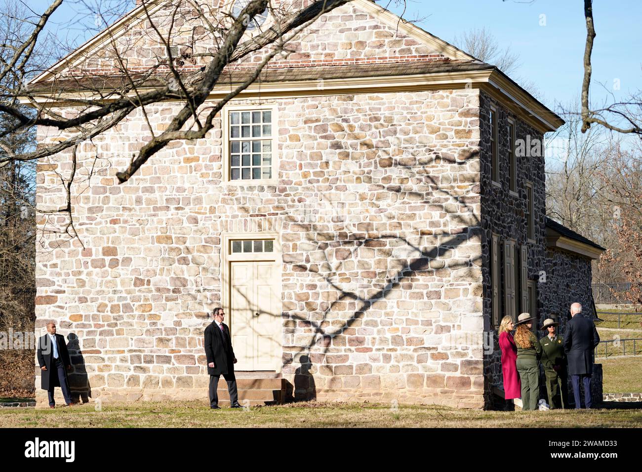President Joe Biden and first lady Jill Biden talk with National park ...