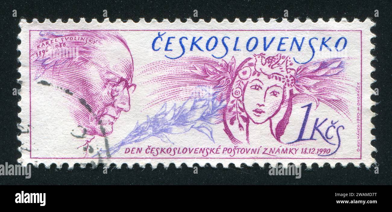 CZECHOSLOVAKIA - CIRCA 1990: stamp printed by Czechoslovakia, shows ...