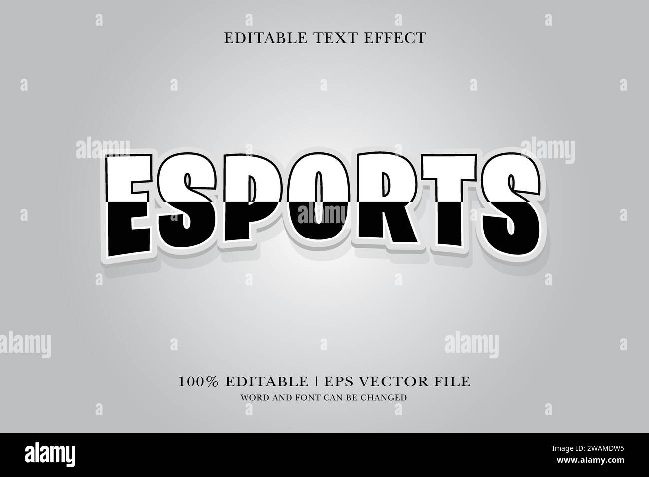 Esports Editable text Effect with 3d vector design Keywords language ...