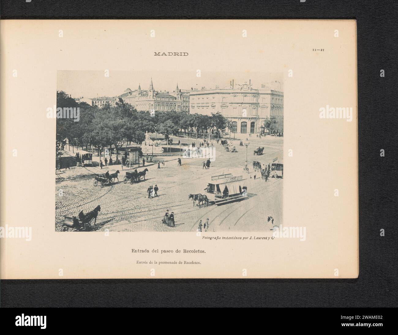 View of the Paseo de Recoletos in Madrid, Juan Laurent, c. 1880 - c ...