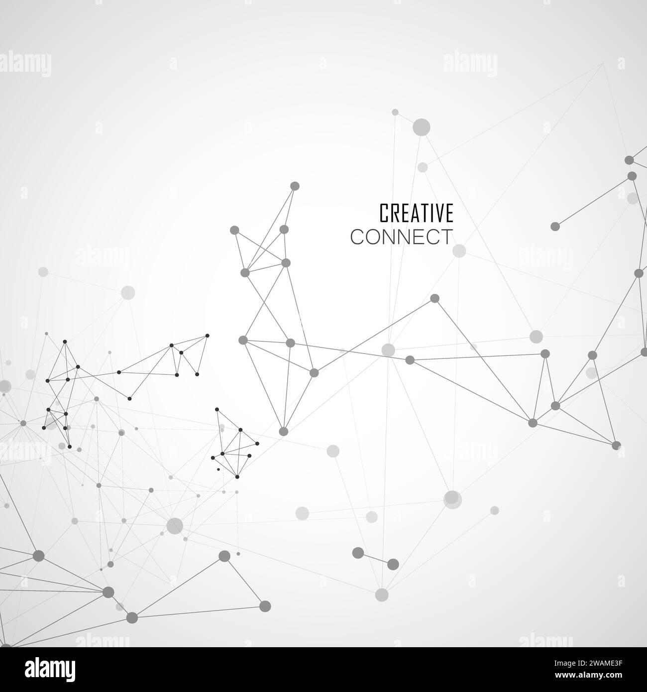 Geometric connect line and dots. Simple technology graphic background. Modern geometric ...