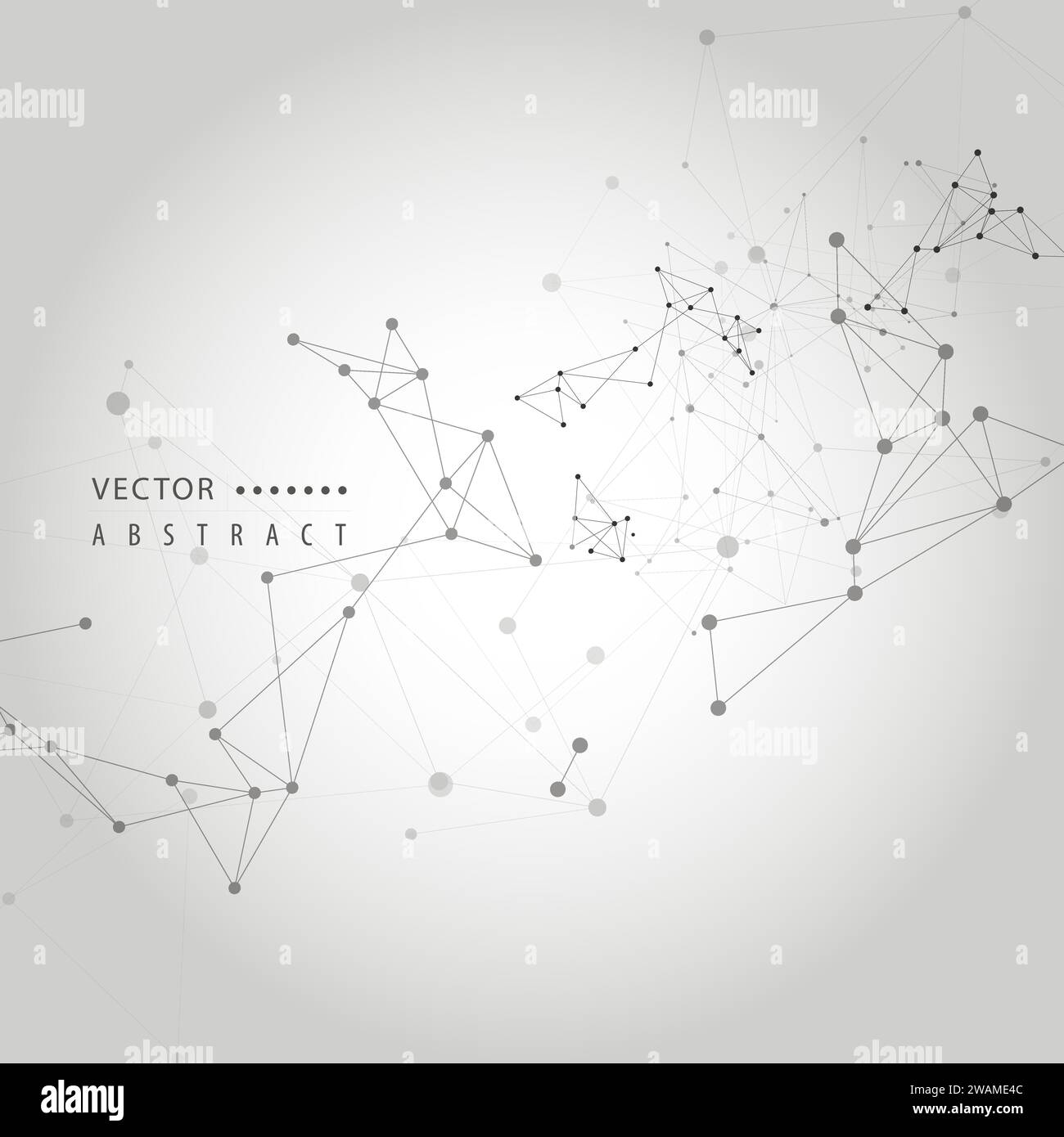 Banner design with abstract polygonal background. Connecting dots and ...