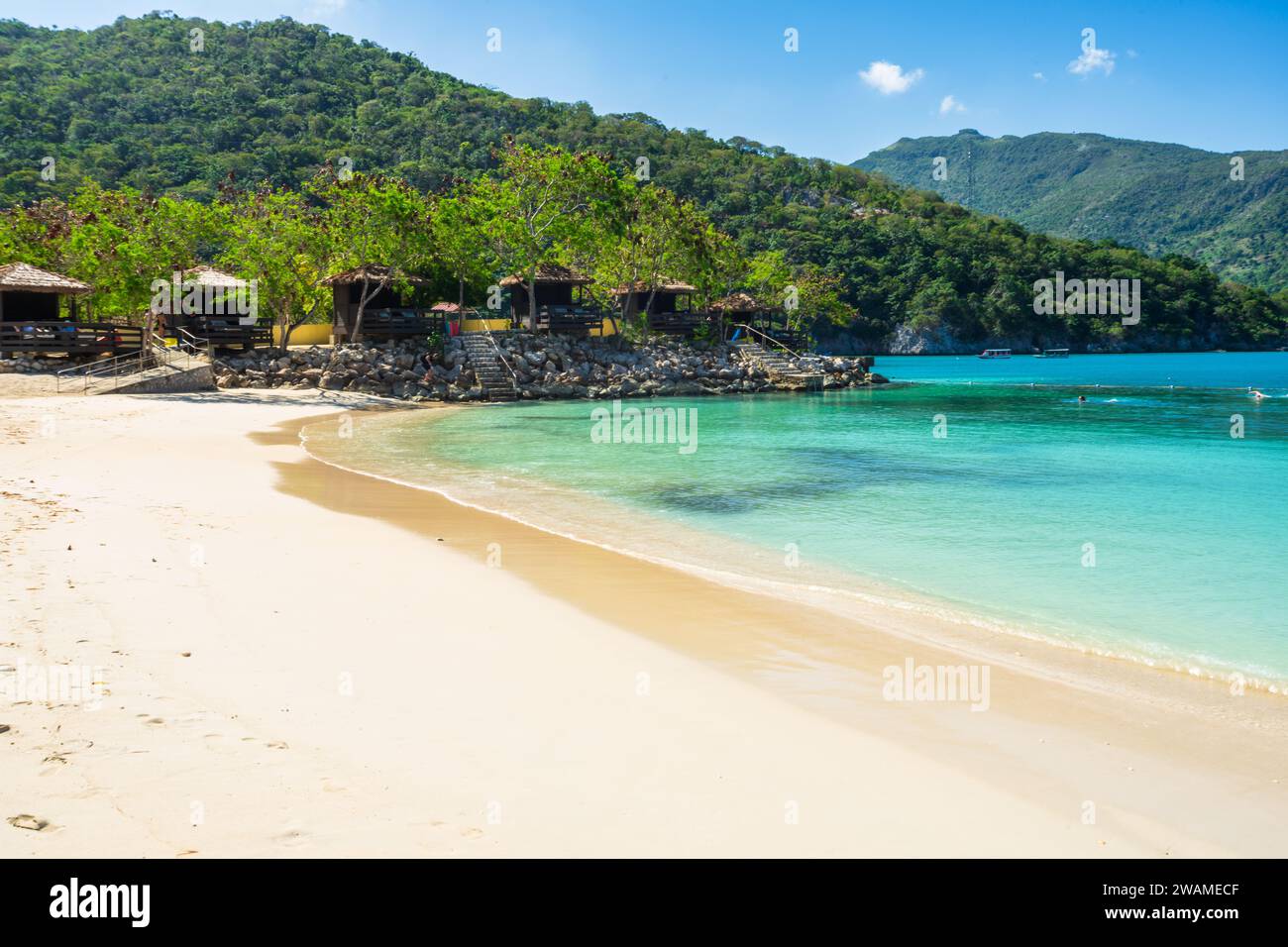 Labadee exotic tropical beach, Haiti, Caribbean Sea Stock Photo - Alamy