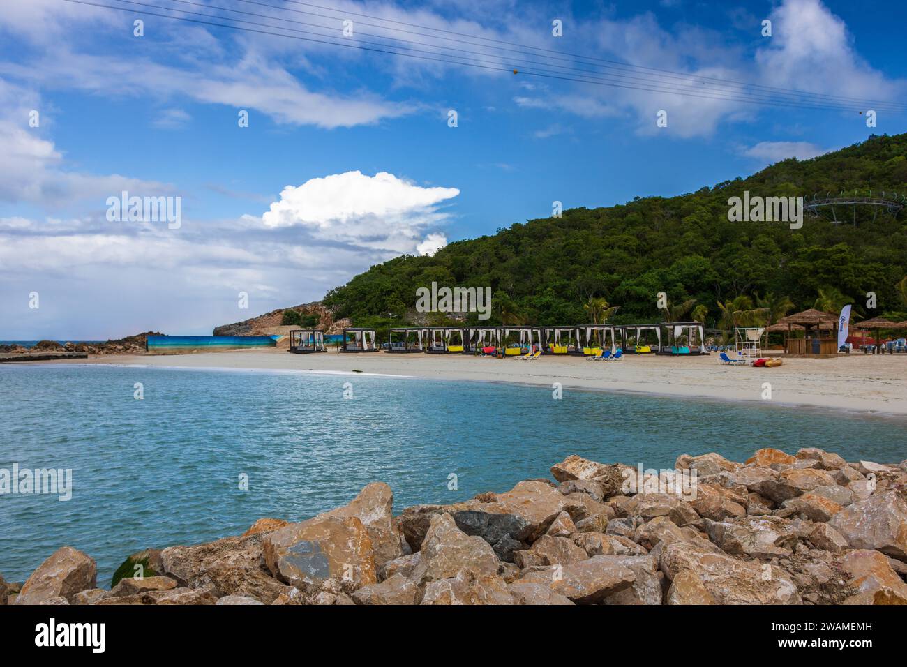 Labadee exotic tropical beach, Haiti, Caribbean Sea Stock Photo - Alamy