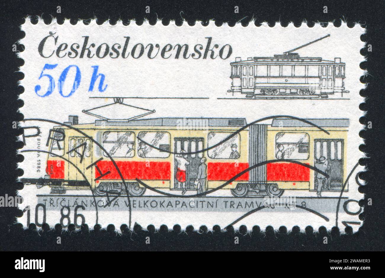 CZECHOSLOVAKIA - CIRCA 1986: stamp printed by Czechoslovakia, shows ...