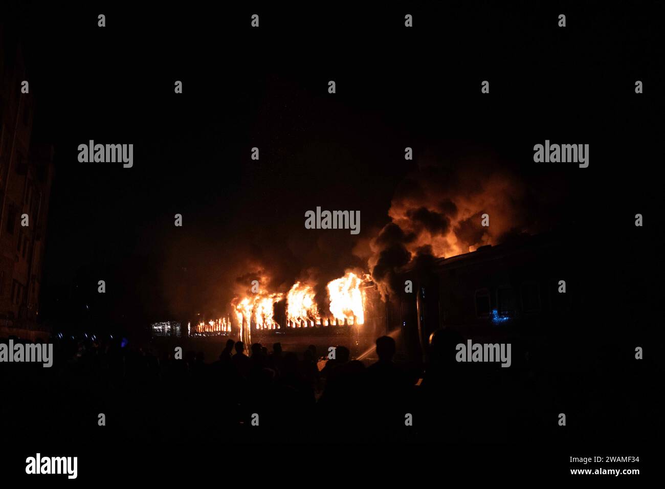 Dhaka, Bangladesh. 5th Jan, 2024. At least four people, including two ...