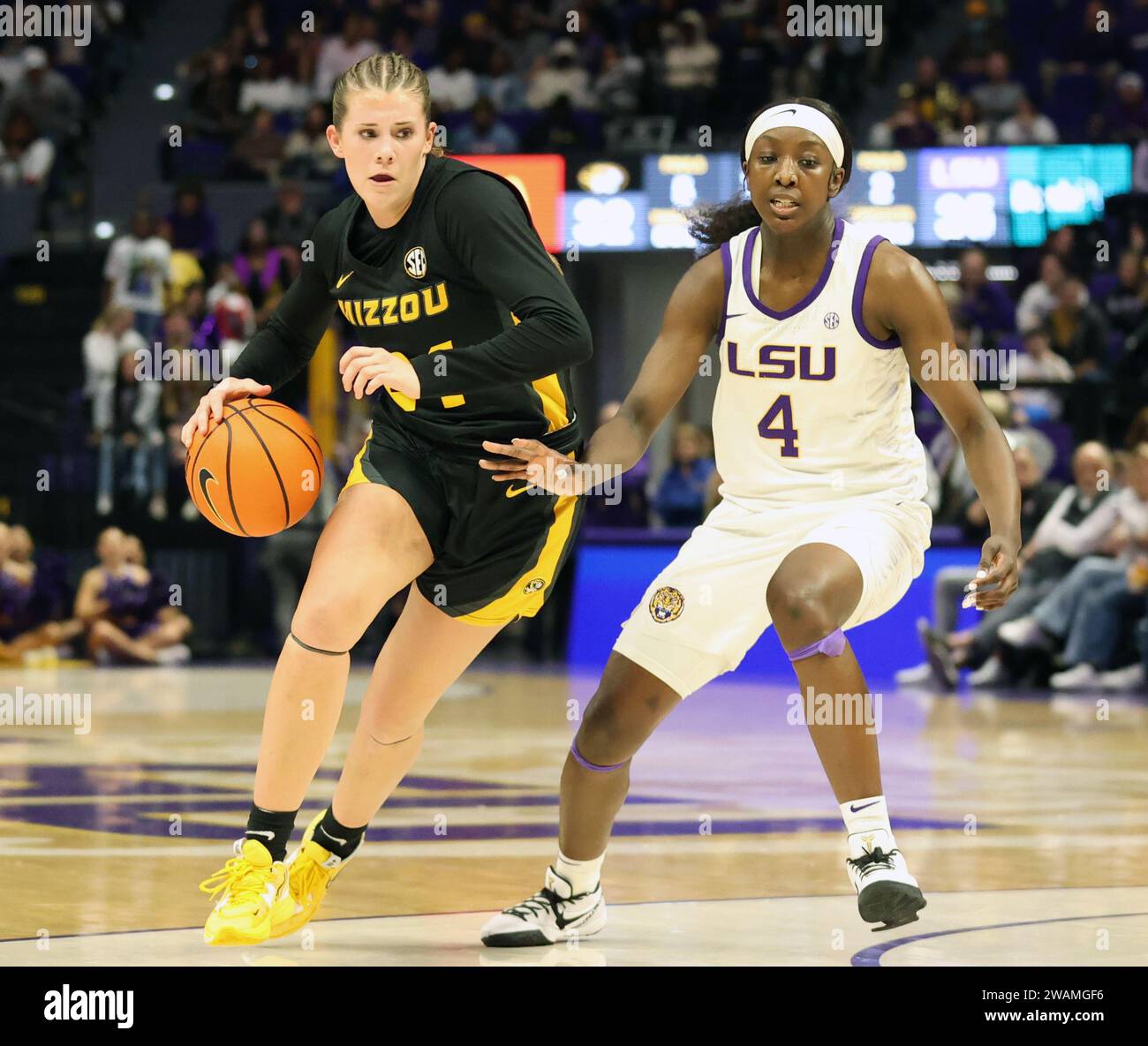 Baton Rouge, USA. 04th Jan, 2024. Missouri Tigers guard Ashton Judd (24 ...
