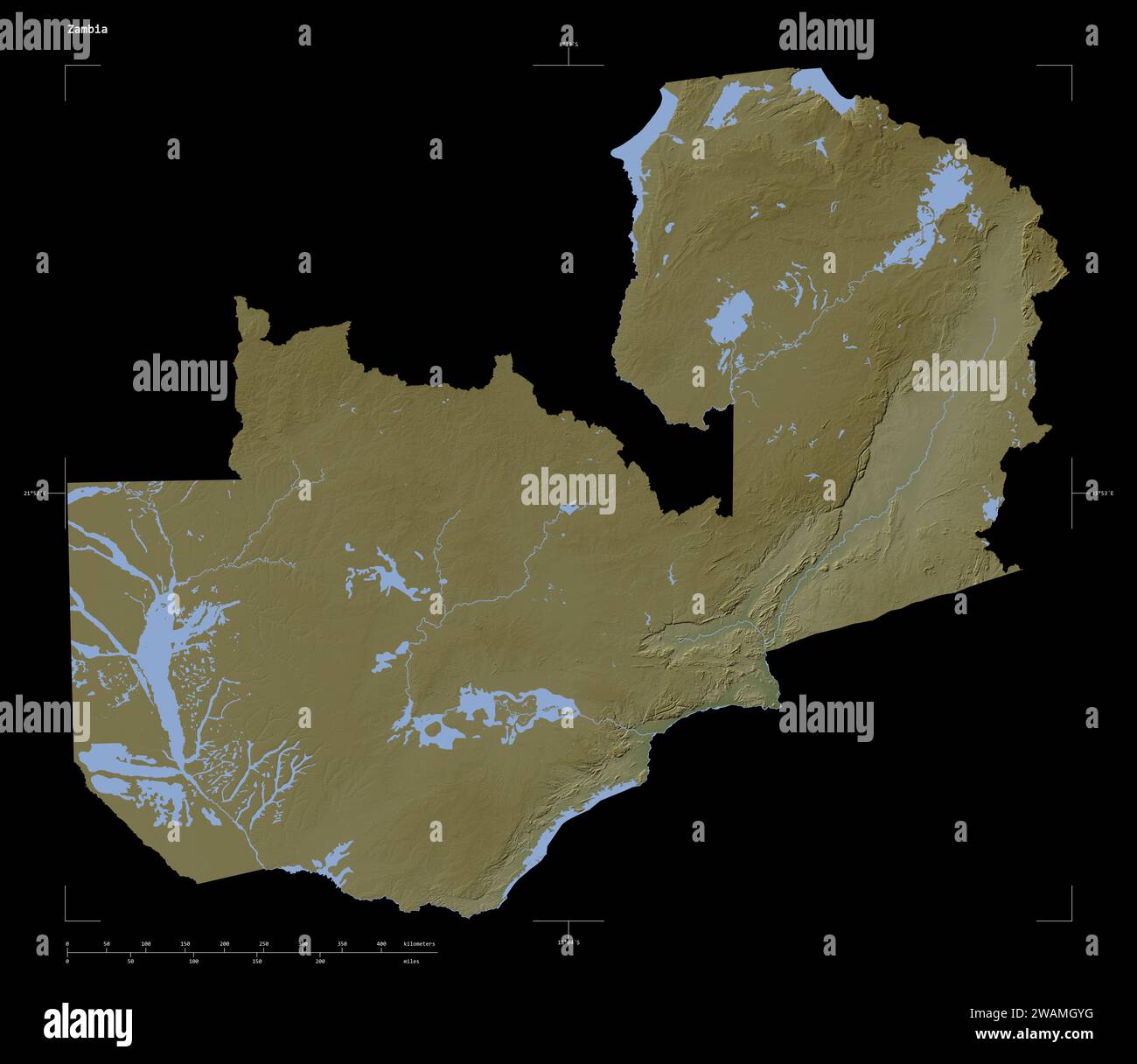 Shape of a Pale colored elevation map with lakes and rivers of the ...