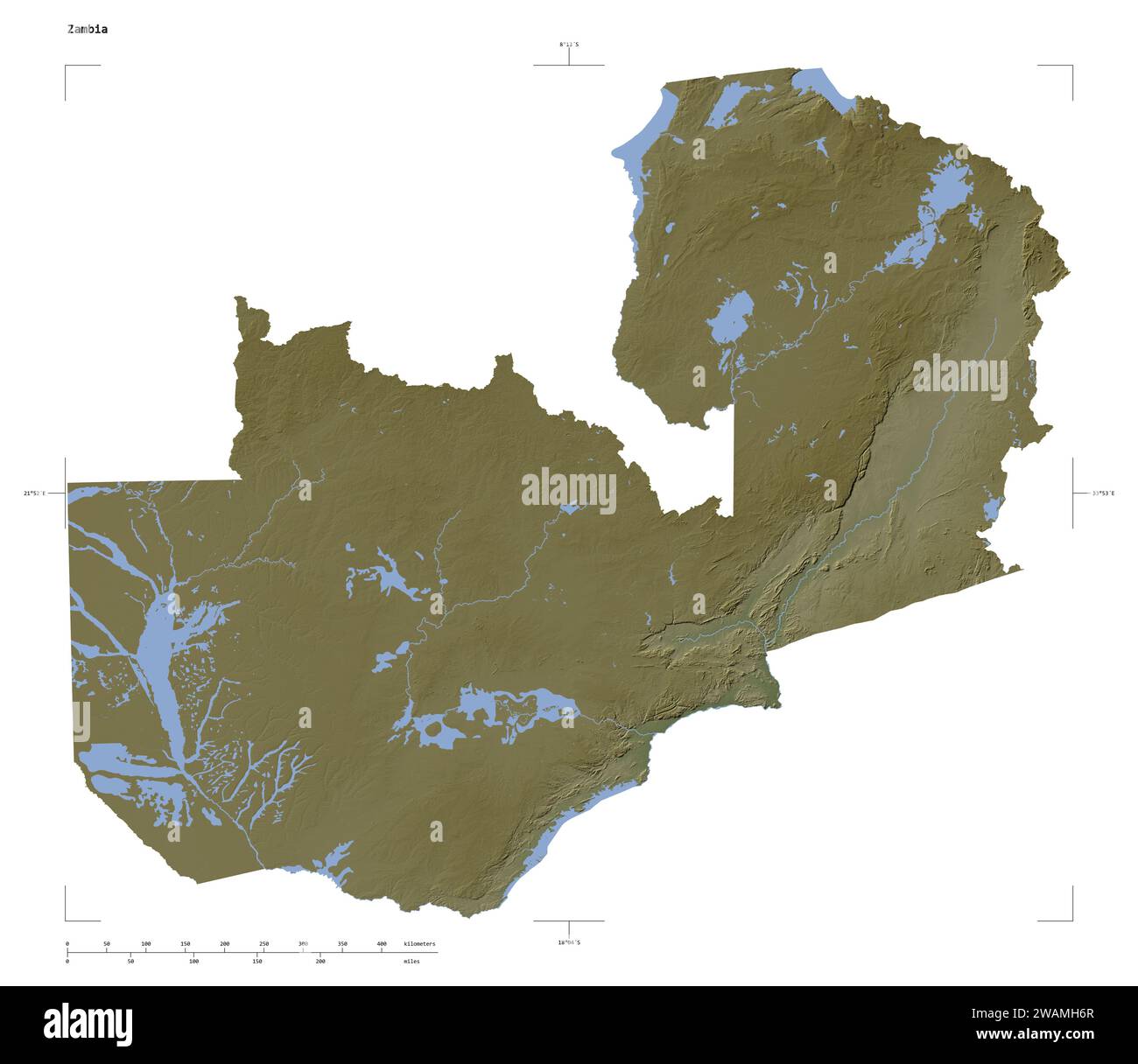 Shape of a Pale colored elevation map with lakes and rivers of the ...