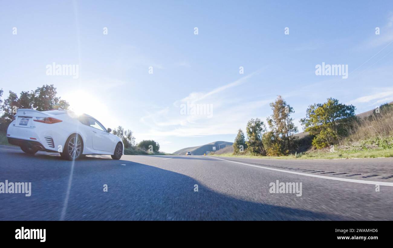 Daytime Journey on HWY 101 Near California Coast Stock Photo - Alamy