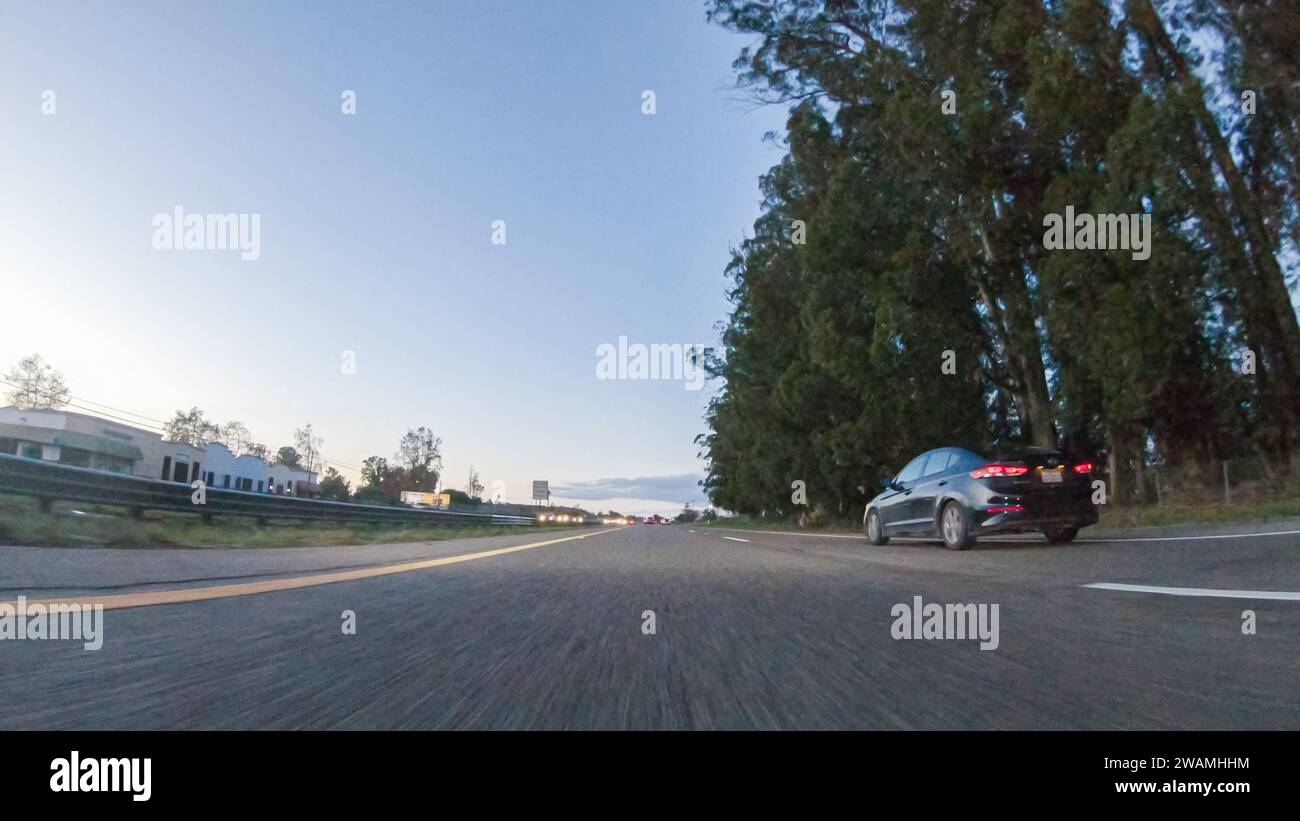 Sunset Drive on HWY 101 Near Pismo Beach Stock Photo - Alamy