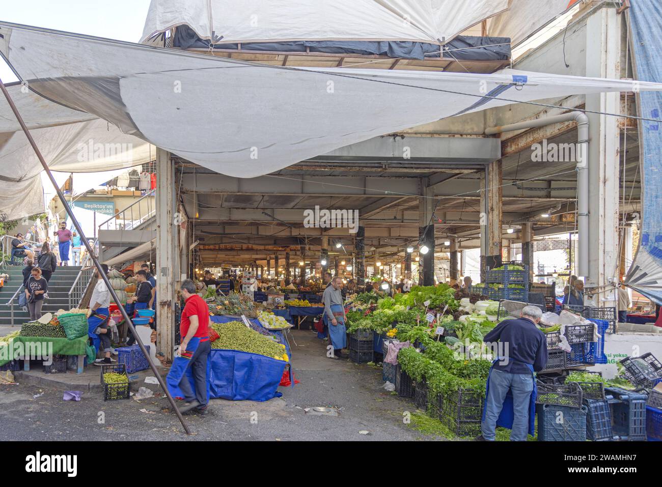 Istanbul, Turkey - October 21, 2023: Farmers and Flea Market in ...