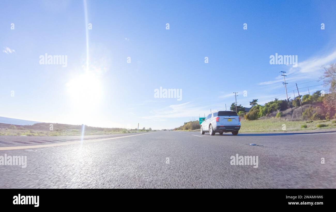 Daytime Journey on HWY 101 Near California Coast Stock Photo - Alamy