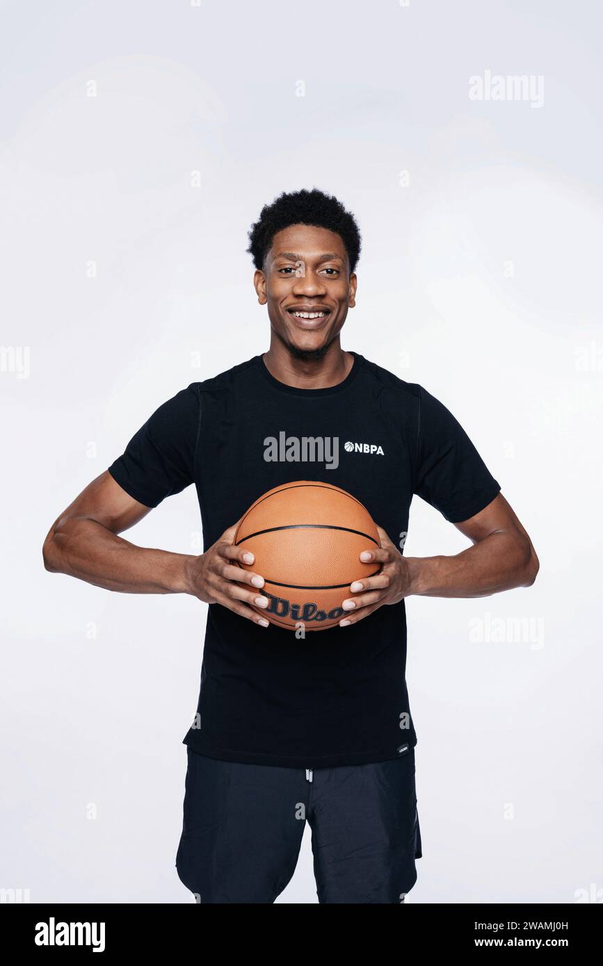 De'Andre Hunter poses for a portrait on October 2, 2023 in Atlanta ...