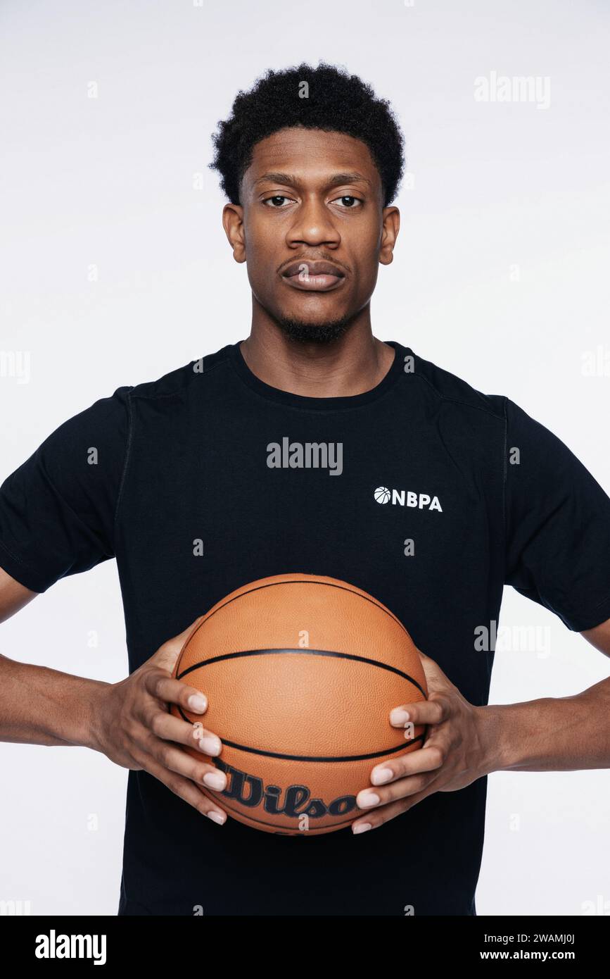 De'Andre Hunter poses for a portrait on October 2, 2023 in Atlanta ...