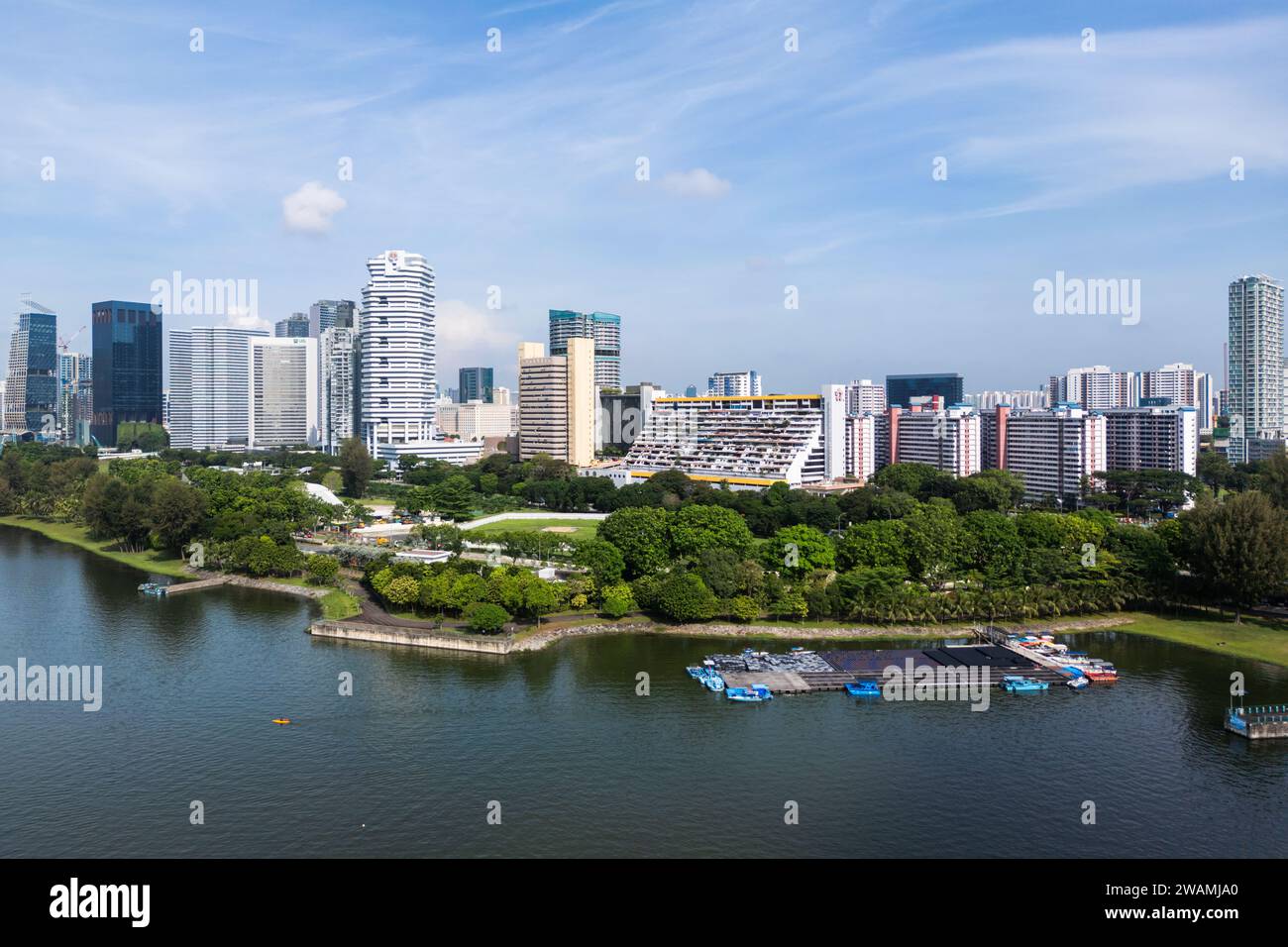Golden Mile Complex, aerial photograph along South Beach Road, Kallang ...