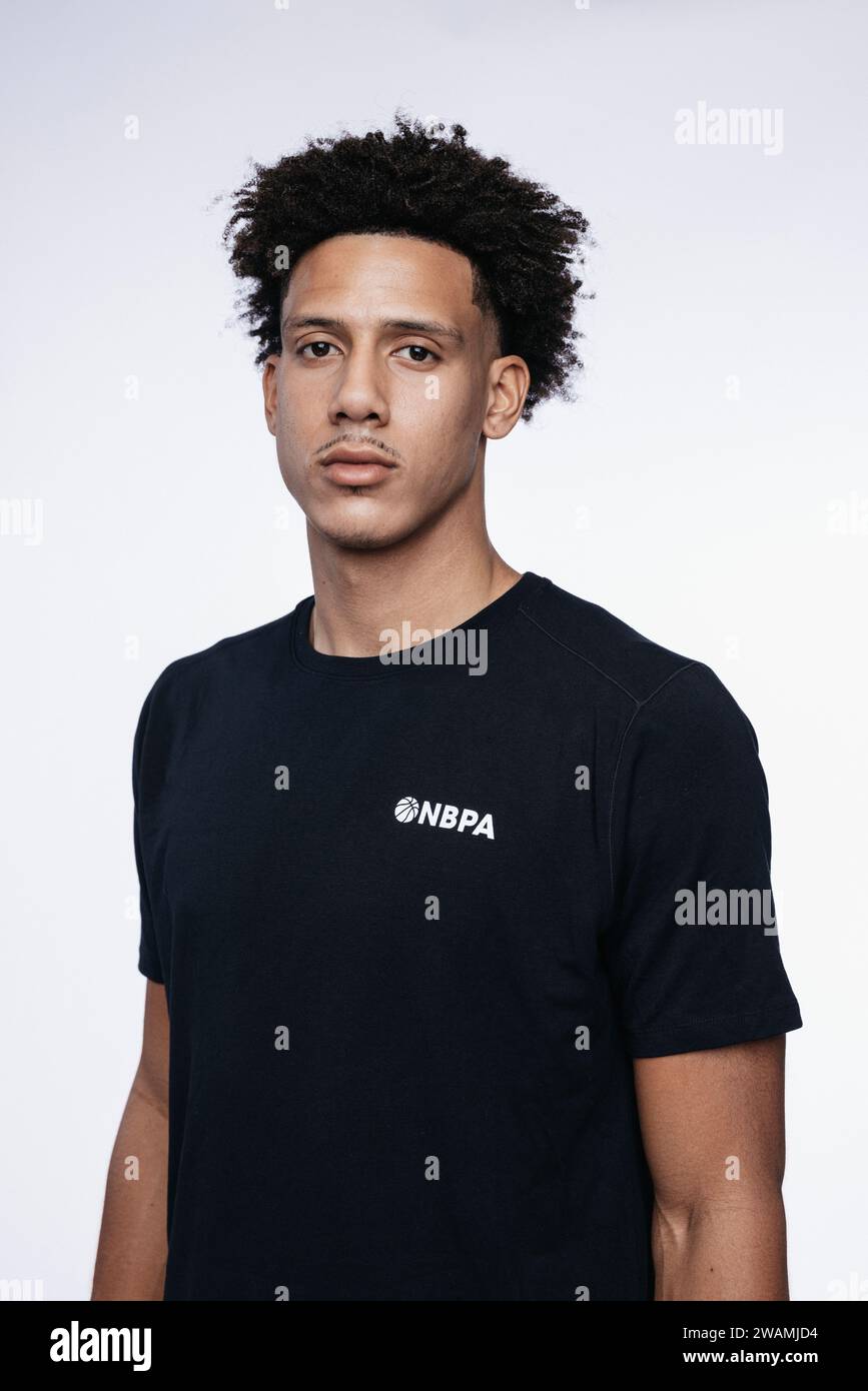 Jalen Johnson poses for a portrait on October 2, 2023 in Atlanta ...